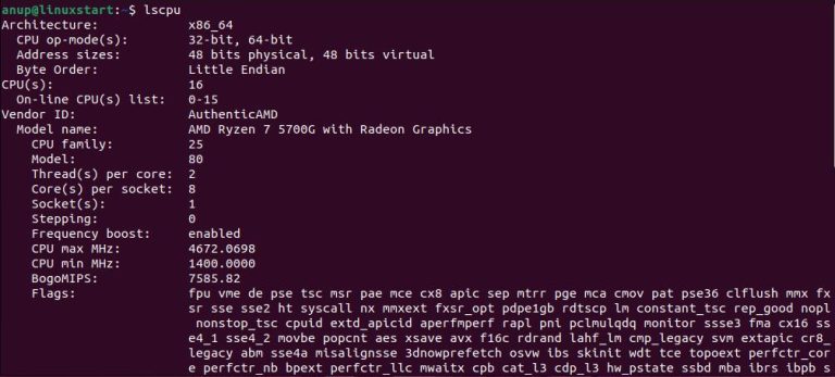How To Get CPU Info On Ubuntu - Linux Start