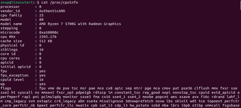 How To Get CPU Info On Ubuntu - Linux Start